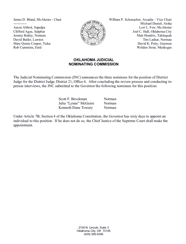 Press Release – JNC